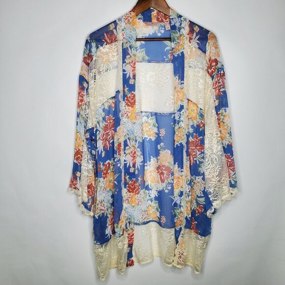 Laurie Felt | Sweaters | Laurie Felt Womens Floral Lace Sheer Cardigan ...